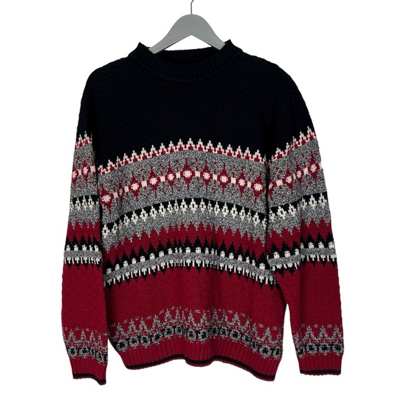 Vintage | Sweaters | Vintage Mens Jantzen Sport Red Black Geometric ...
